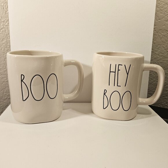 Rae Dunn | Dining | Rae Dunn 2 Boo And Hey Boos Mugs His And Hers Nwot ...